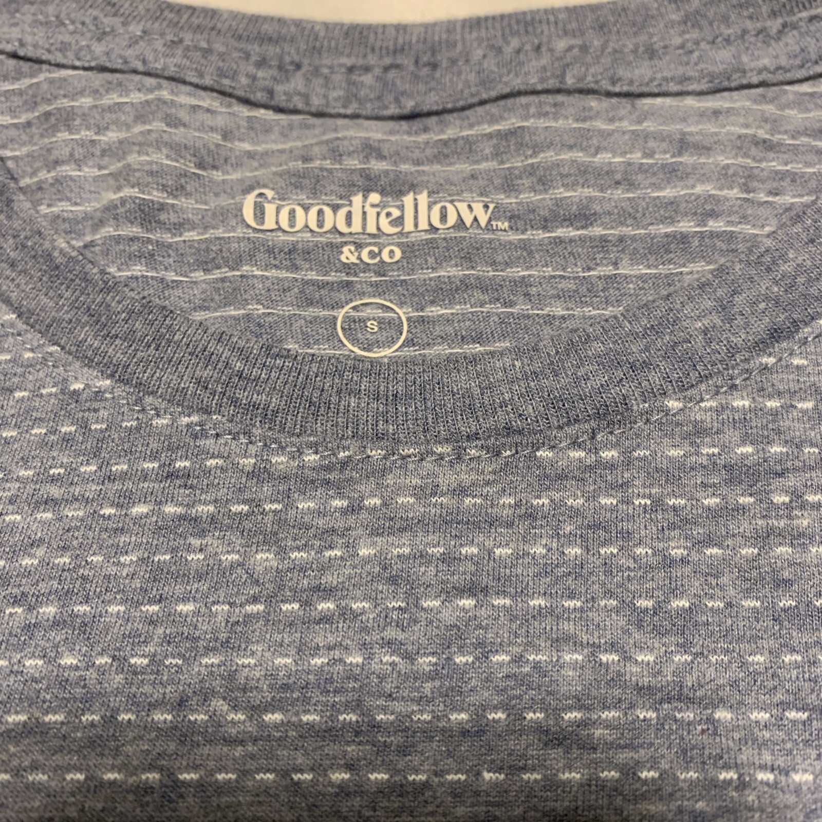 Goodfellow & Co Men’s Gray Blue Stripe Target Tee NWT Sz Small Cyber ...