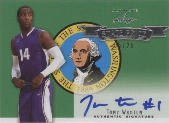 2012 Leaf Ultimate - State Pride Tony Wroten #SP-TW1 Silver /25 (AU, RC ...