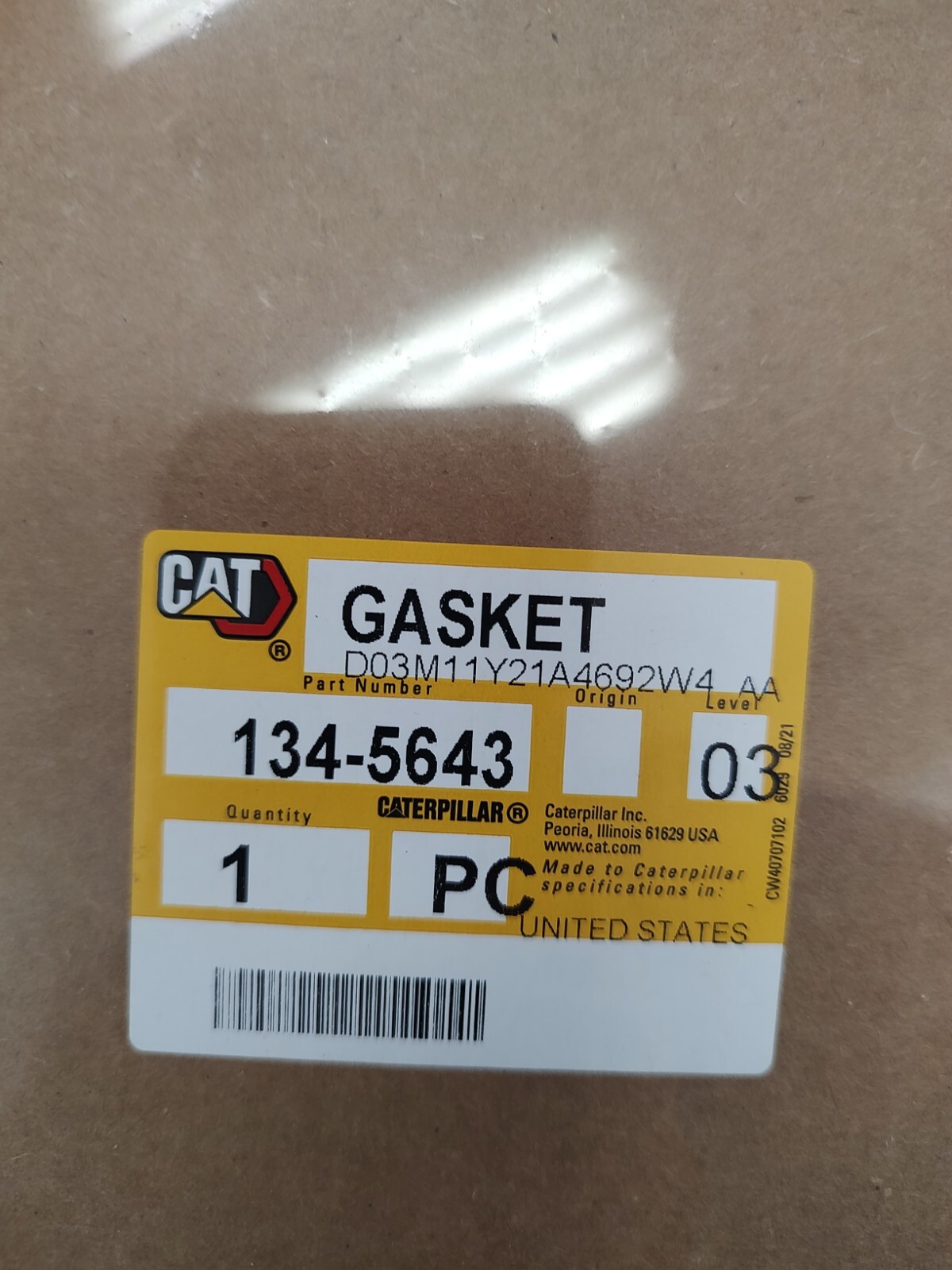 1345643 - 134-5643 Gasket Fit Caterpillar CAT | eBay