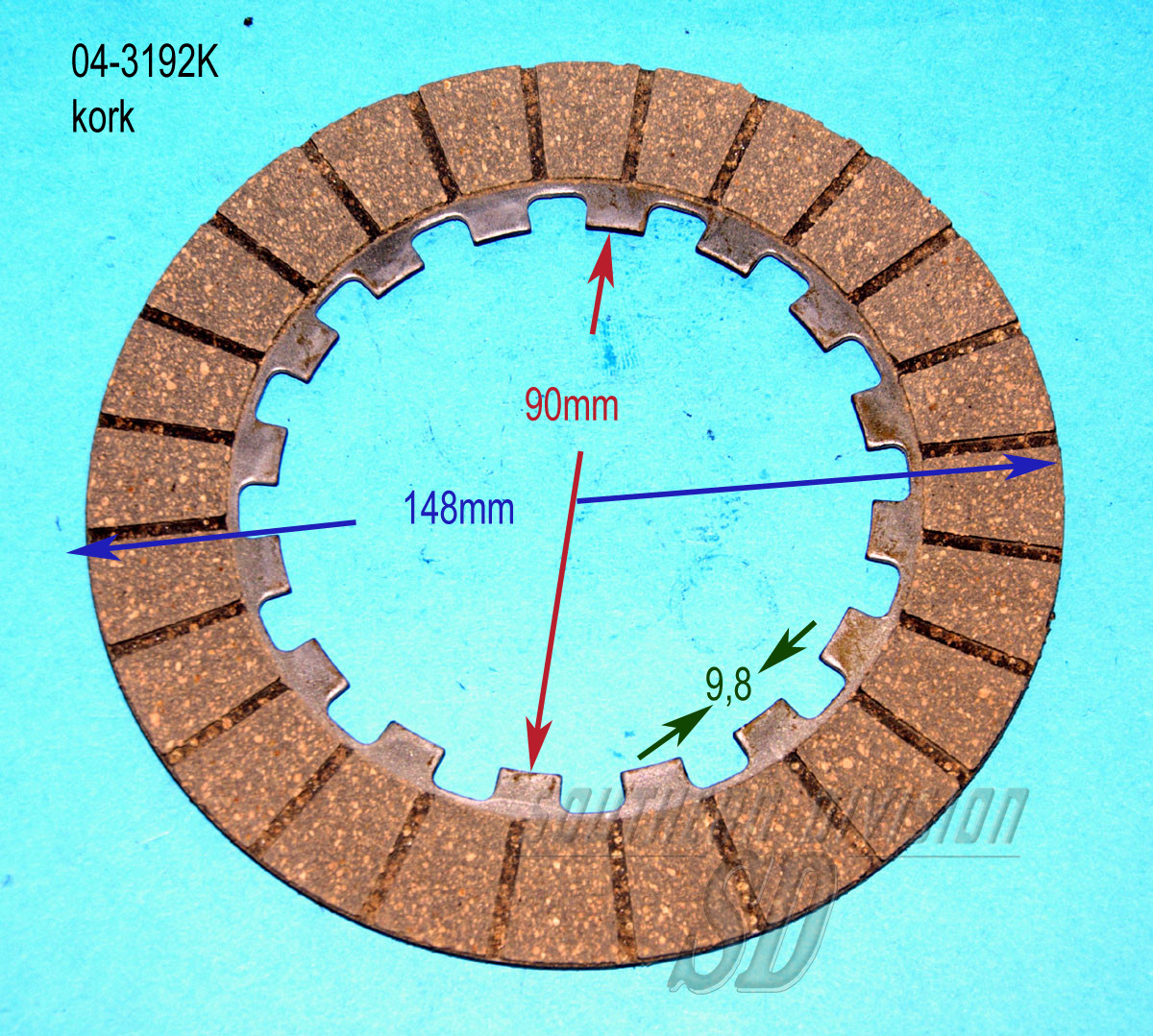 04-3192K Kupplung KORK clutch friction plate Norton AJS AMC Dominator ...