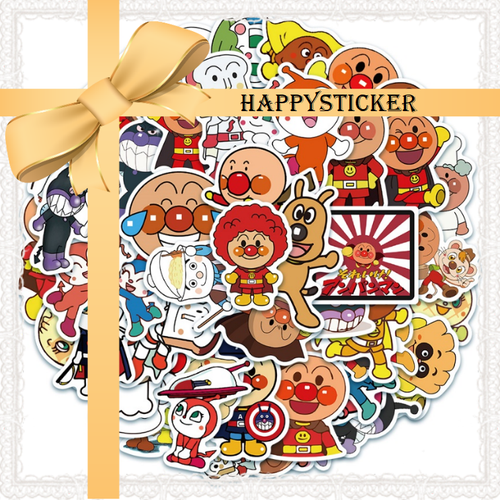 50pcs Anpanman Vinyl Japan Cartoon Stickers Suitcase Laptop Skateboard ...