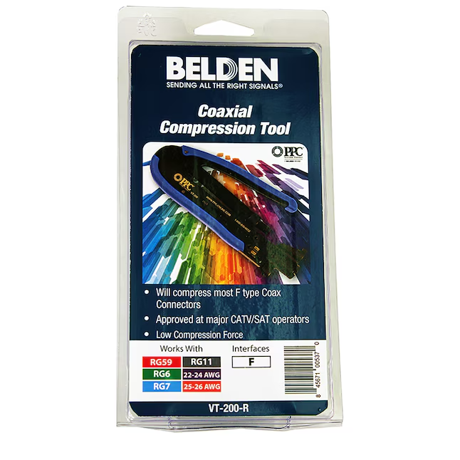 NEW SEALED Belden Coaxial Compression Tool VT-200-R for most RG59 RG6 ...