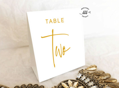 Gold Wedding Table Numbers 1 to 10 Tent Style Table Decorations ...