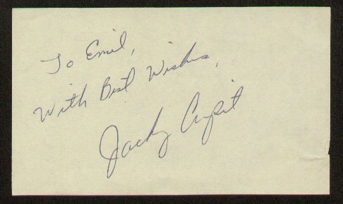 Jacky Cupit signed autographed 3x5 cut PGA Golfer | eBay