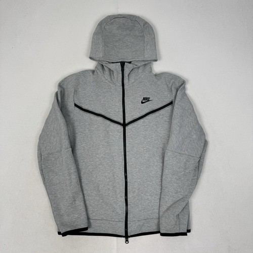 Nike Tech Fleece Jacket Grey Full Zip Hoodie Jumper Grey Size Medium ...