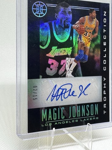 2019-20 Panini Illusions Magic Johnson TC-MJN Trophy Collection Auto ...
