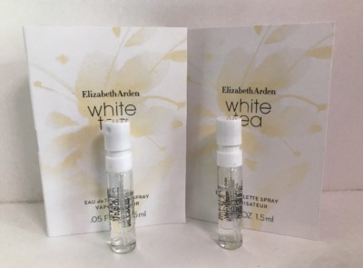 2 x ELIZABETH ARDEN WHITE TEA Eau De Toilette Spray VIAL 0.05 Oz/1.5 ml ...