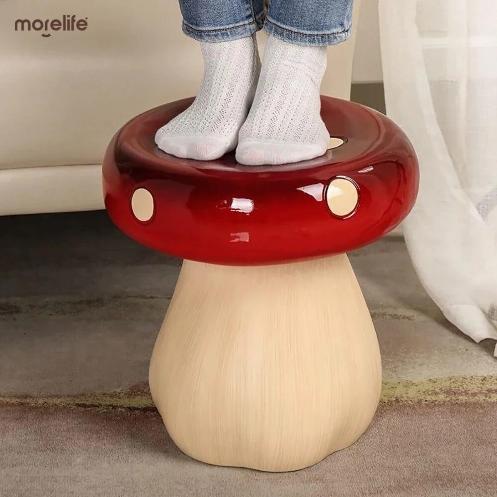 Red Mushroom Feet Stool | eBay