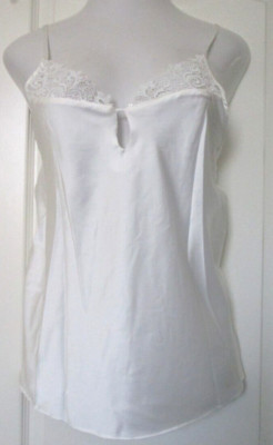 Modern Movement long Camisole with lace trim Size Large Bridal White | eBay