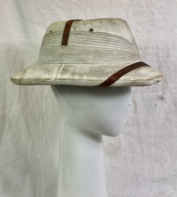 WW2 Pith Helmet, British Indian Army Officer's Bombay Bowler, Sun Hat ...