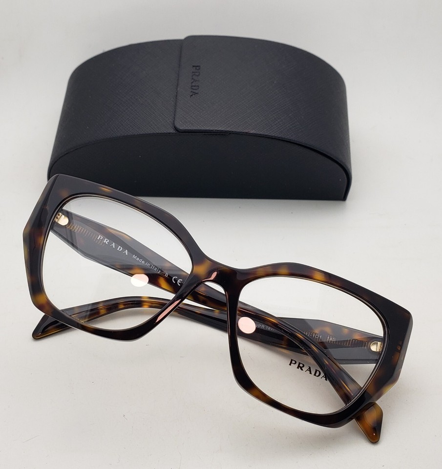 New PRADA Cat-Eye Eyeglasses VPR 18W 2AU-1O1 54-17 145 Tortoise Havana ...