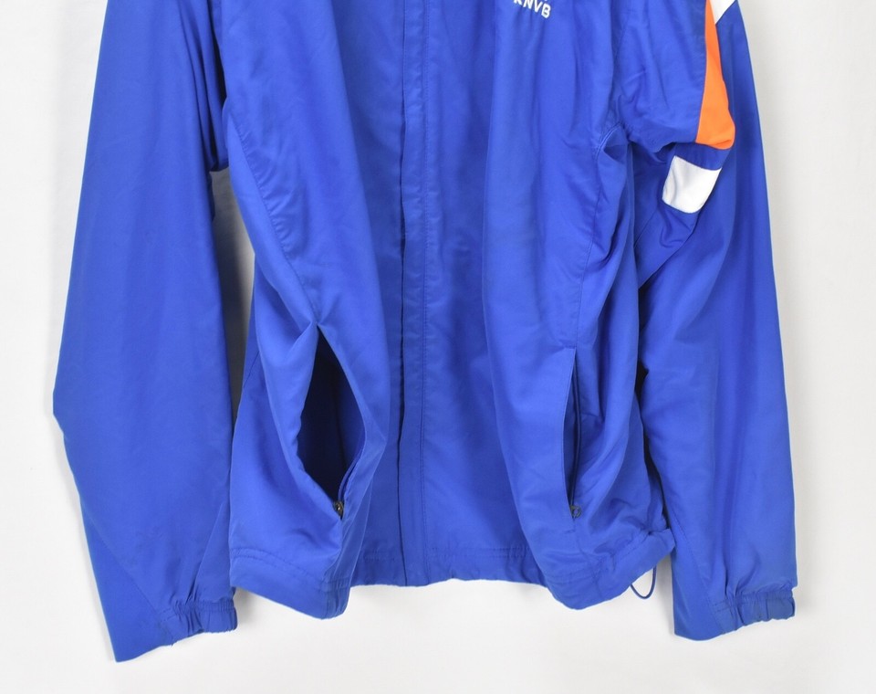 Netherlands Men Jacket Large Blue Orange Striped Track Logo Nike Full ...