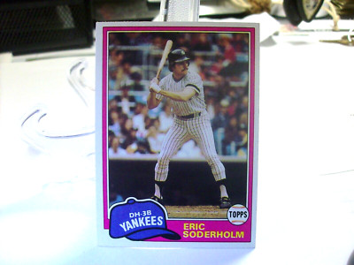 1981 Topps Baseball #383 - Eric Soderholm DP - New York Yankees 81-490 ...