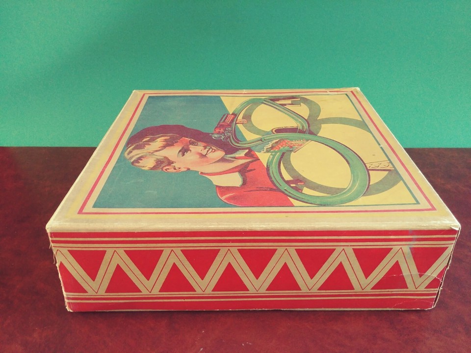 Very Rare c.1937 Einfalt Technofix 235 Tin wind-up Miniature Railway w ...