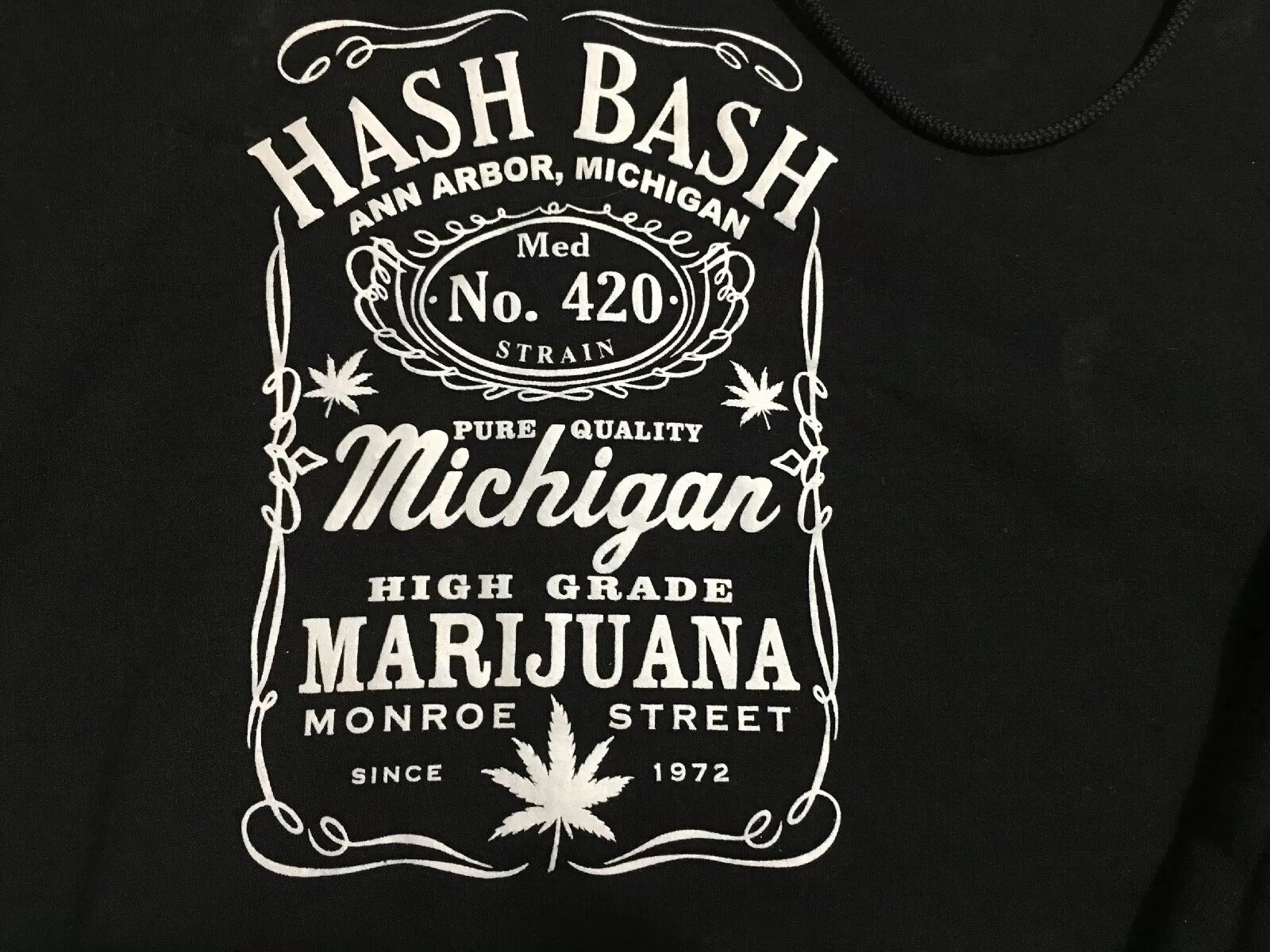 Vtg Ann Arbor Hash Bash Psychedelic Weed Hooded Sweat… - Gem
