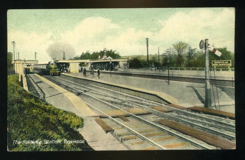 BOXMOOR Hertfordshire Railway Station with Steam Train coloured | eBay UK