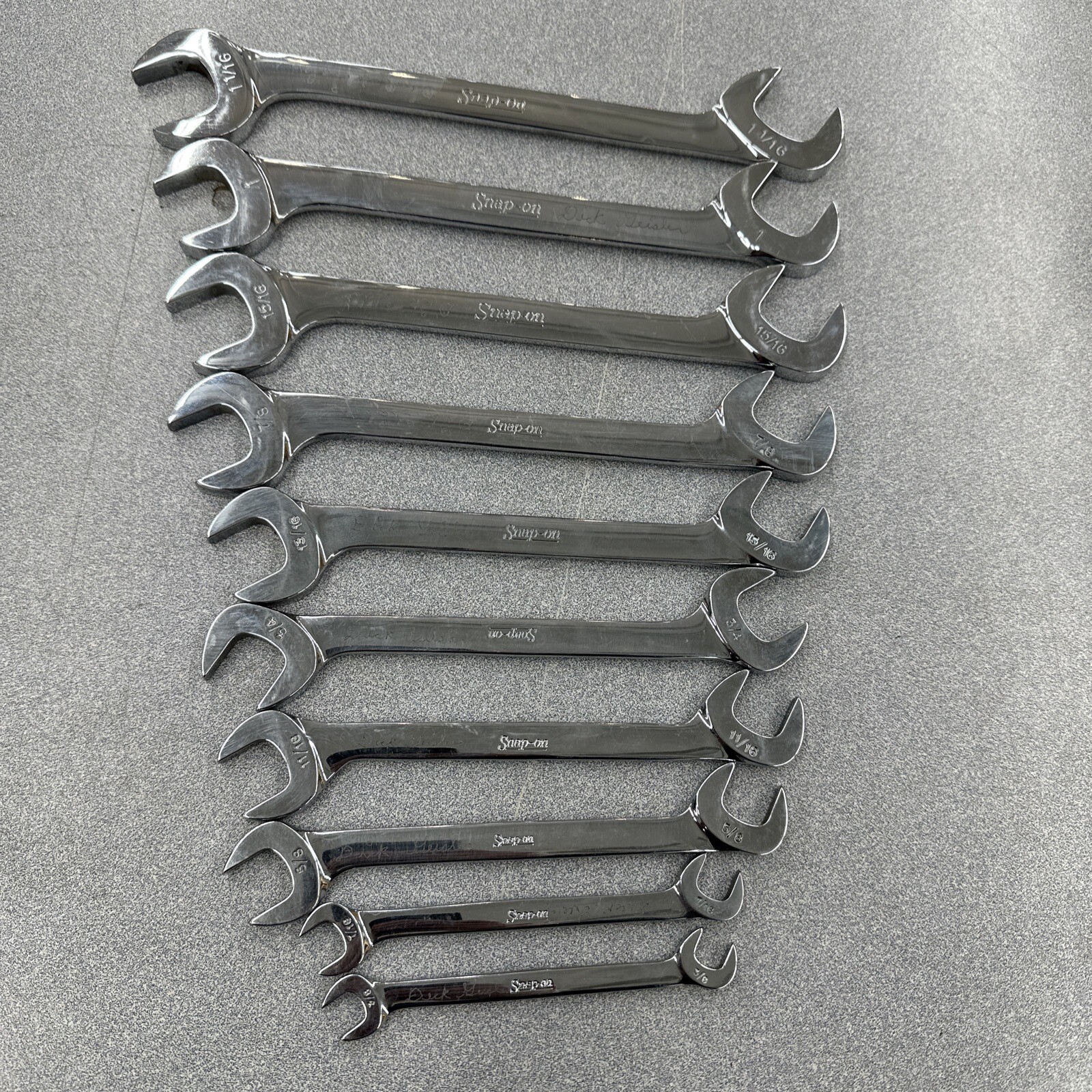 Snap On Four Way Angle Head Open End Wrench Set 10 Piece 3/8” To 1 1/8 ...