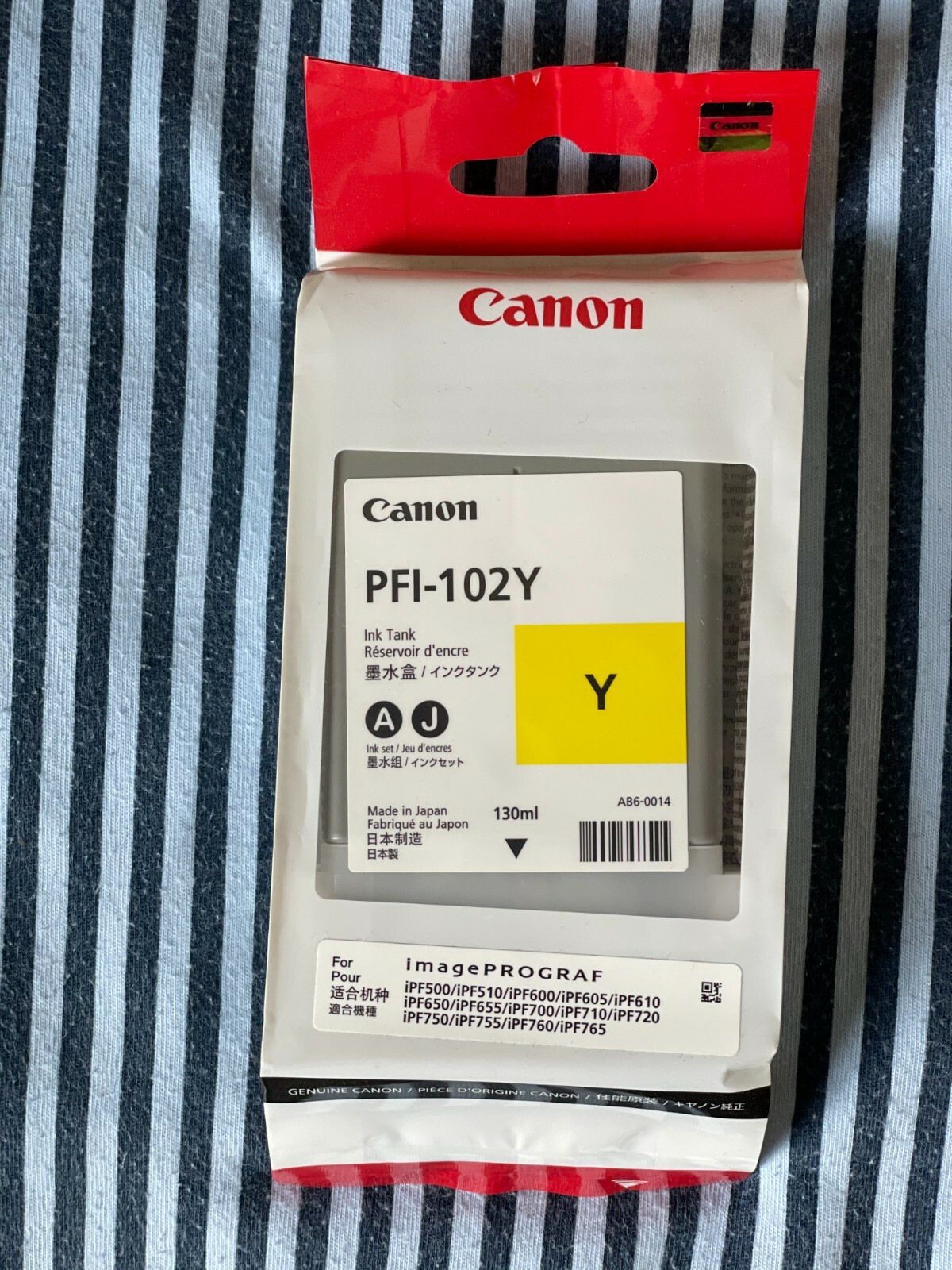 Genuine Original Canon PFI 102 Ink Cartridges in Black, Yellow Cyan ...