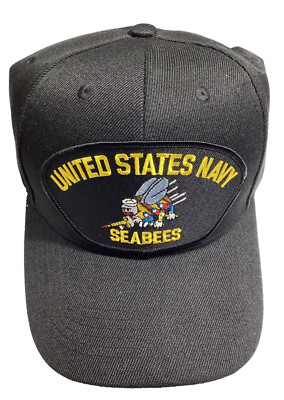 U.S. NAVY - UNITED STATES NAVY SEABEES Military Ball Cap - Black | eBay
