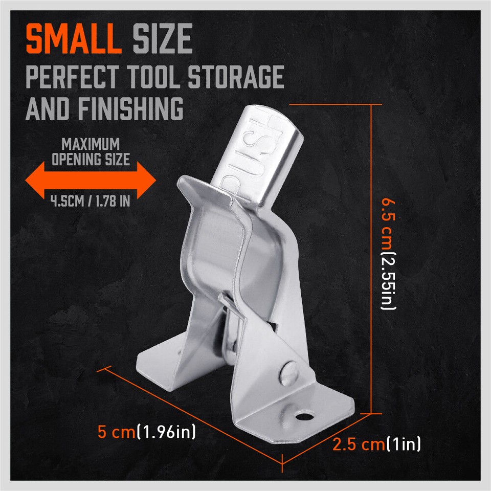 10PCS Tool Spring Terry Clips Snap Shed Open/ Closed Heavy Duty Wall ...