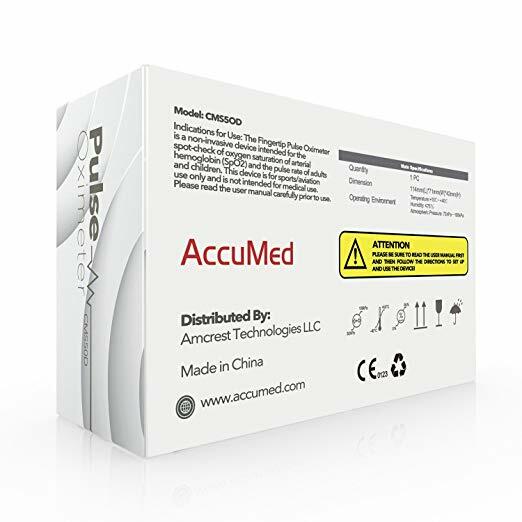 AccuMed CMS-50D Finger Pulse Oximeter Blood Oxygen SpO2 Sports Aviation ...
