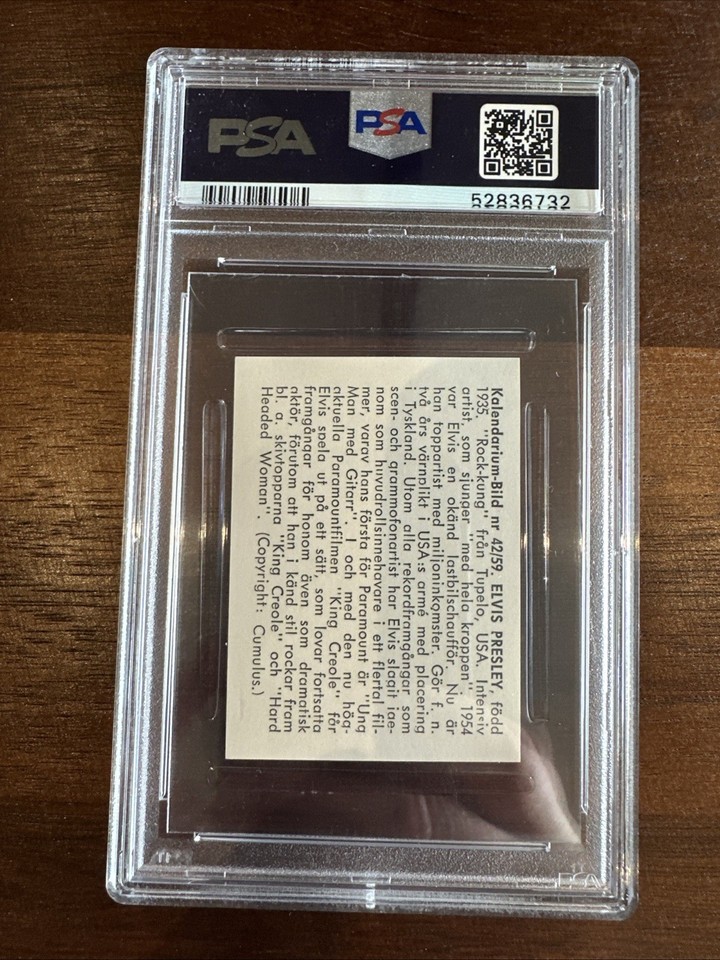 1959 Elvis Presley Kalendarium-bild Film Stars PSA 7. | eBay