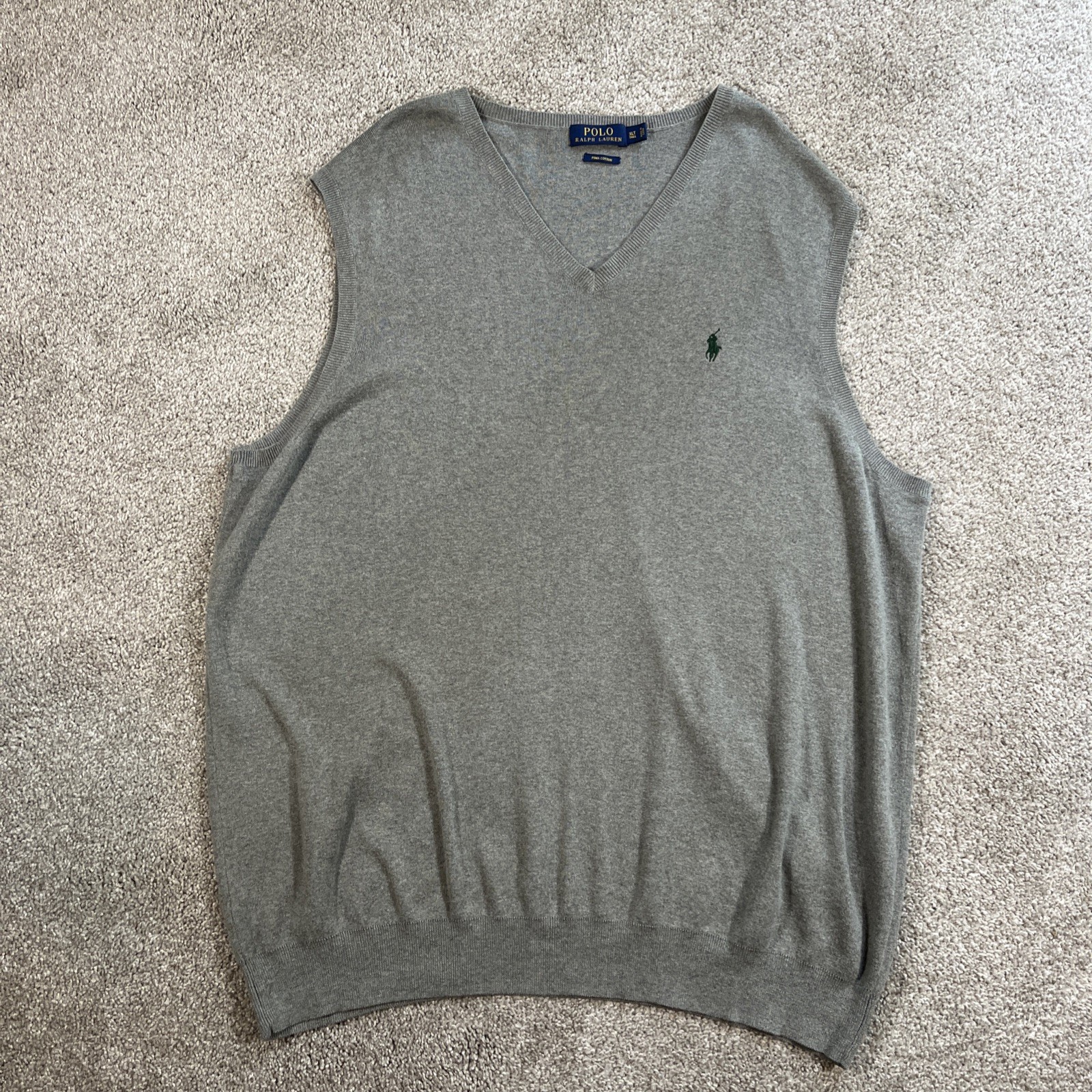 Polo Ralph Lauren - Men's XLT Tall Pima Cotton Gray G… - Gem