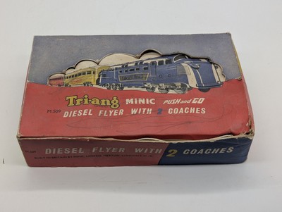 Triang Diesel Flyer Set with 2 Coaches in Box | eBay UK