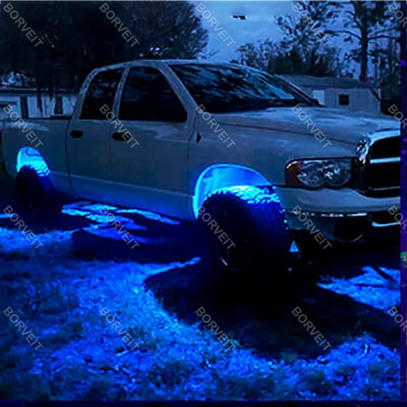 Blue Neon Lights Under Car