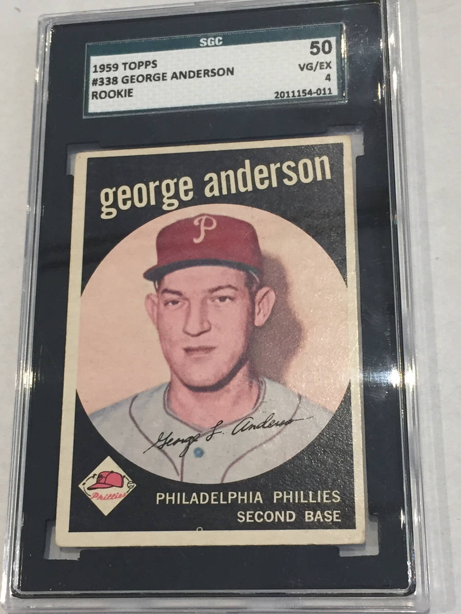 1959 Topps George Sparky Anderson Rookie Card White Letter Yellowless ...