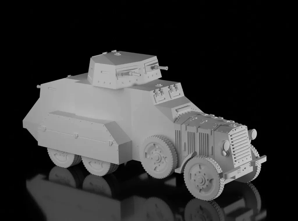 1/72 WW2 Italian Fiat AB 611 Breda MG Turret. Painted Resin. 2400 ...