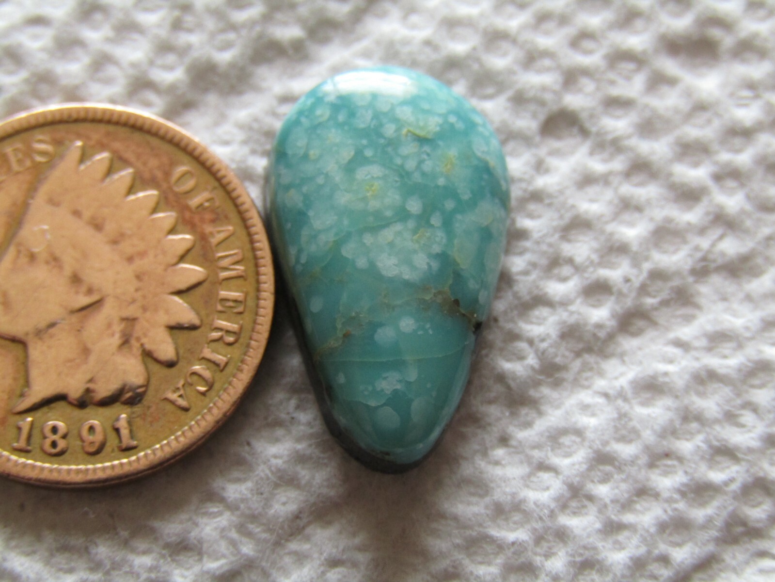 Campitos Turquoise Cabochon 8.2 carat Iron Pyrite Blue cab | eBay