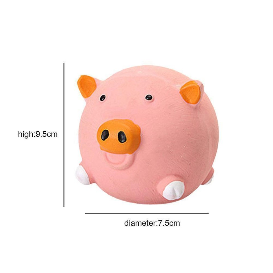 1PC Rubber Chicken Pig Cow Toy For Dogs Latex Squeak Chew Squeaker A4S6 ...