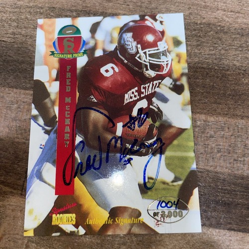 1995 Signature Rookies Auto Serial Number /3000 Fred McCrary | eBay