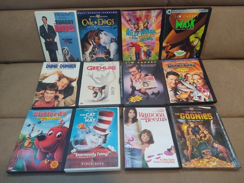 Lot of 12 Family/Comedy DVD Movies (Gremlins, Mask, Willy Wonka ...