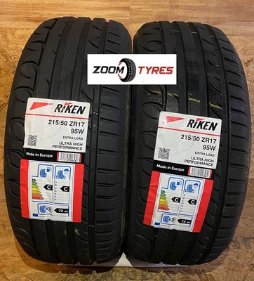 2 x 215 50 17 RIKEN ULTRA HIGH PERFORMANCE 95W MADE BY MICHELIN TYRES ...