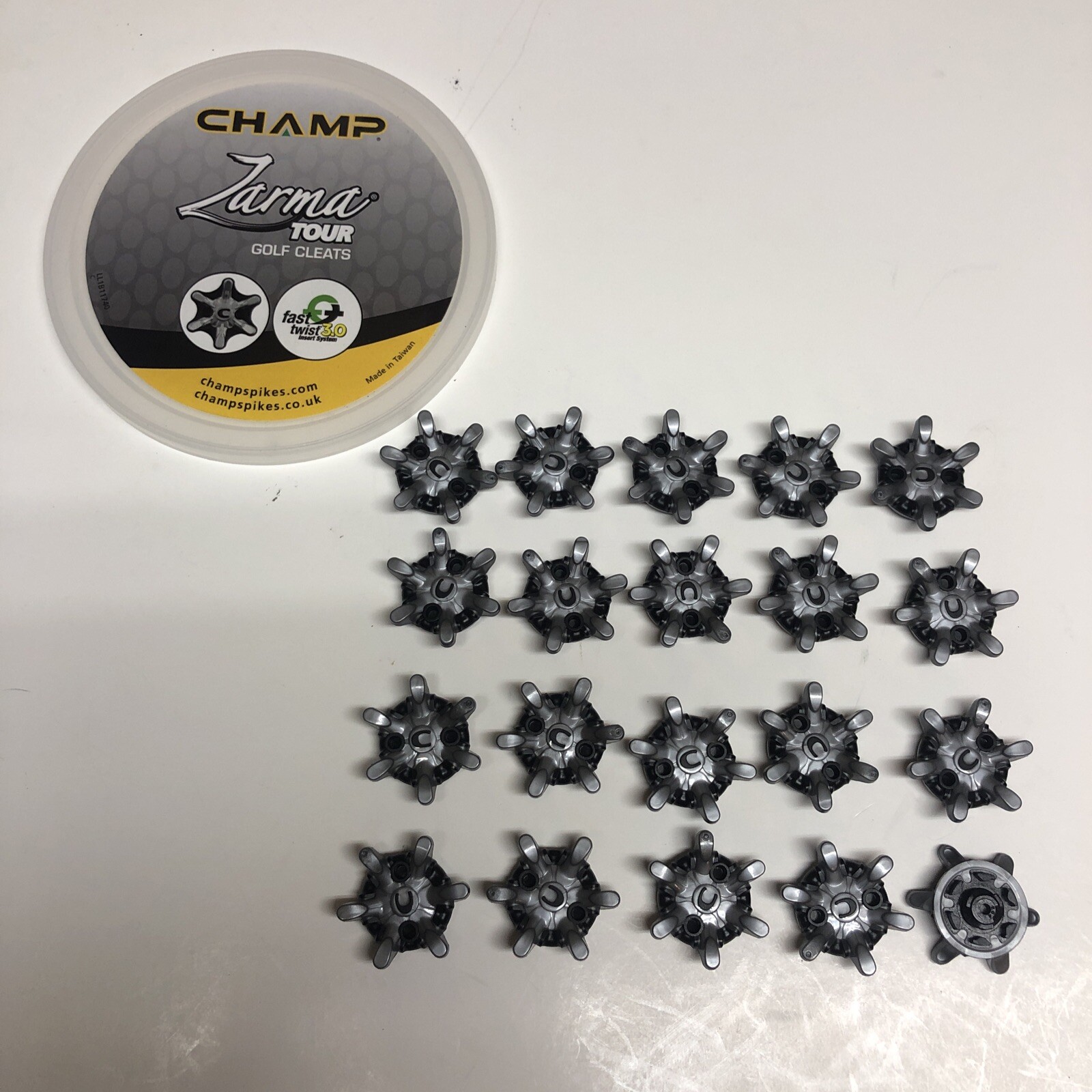 CHAMP Zarma Tour Slim-lok Golf Shoe Spikes Set of 18 Cleats No. 11540 ...