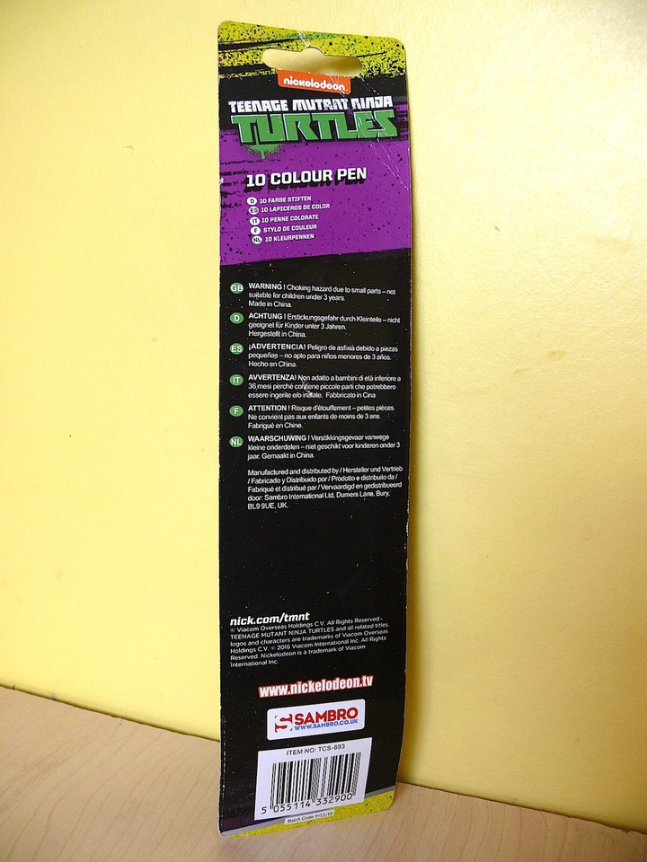 Nickelodeon TMNT Teenage Mutant Ninja Turtles 10-in-1 Colour Pen | eBay
