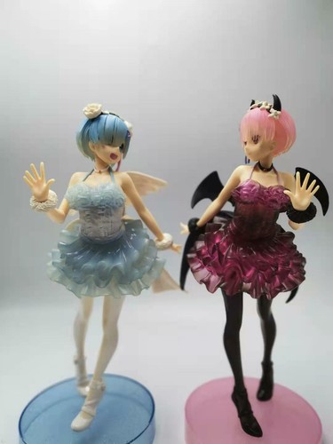 25CM PVC No Box Anime Girl devil Angel Rem & Ram Figures Collect toy | eBay