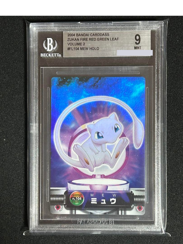 BGS 9 Pokemon Card Mew 104 Holo Japan Carddass Fire Red & Leaf Green ...