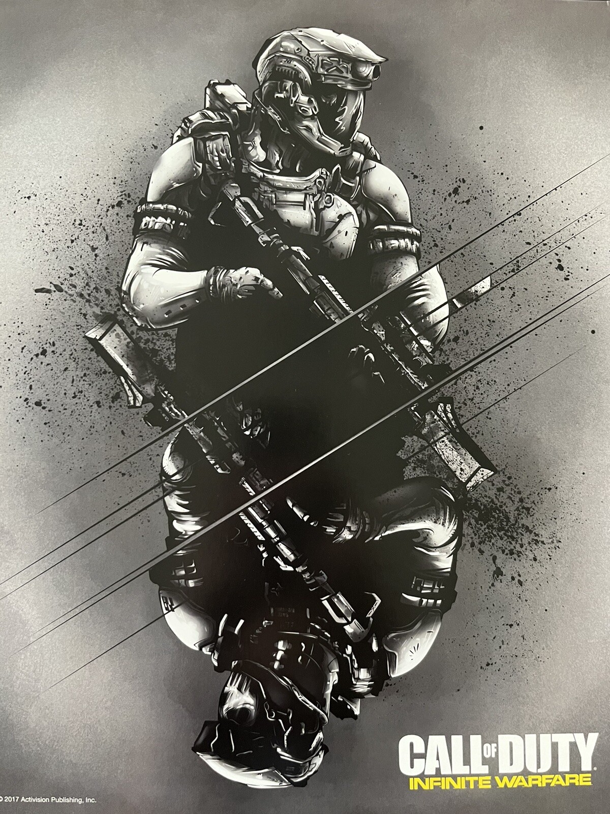Call of Duty ~ Infinite Warfare Skeleton & Soldier ~ Double Sided 11 x ...