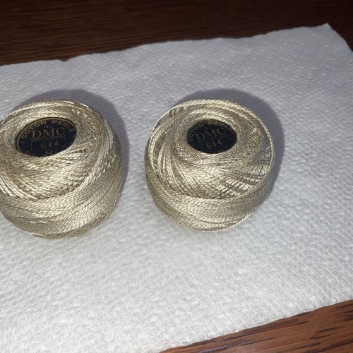 Lot Of 2 DMC Pearl / Perle Cotton Thread Balls Size 8 Color 644 | eBay