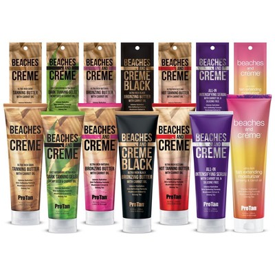 Pro Tan Beaches and Creme Collection sunbed tanning lotion cream ALL ...