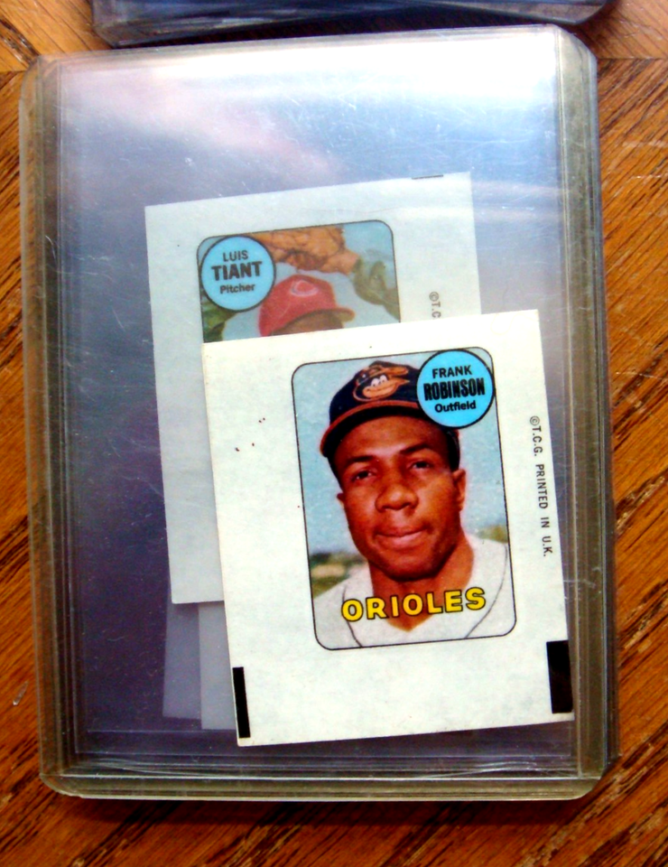 1969 TOPPS BASEBALL DECALS COMPLETE SET 48/48 MANTLE, JACKSON,CLEMENTE ...