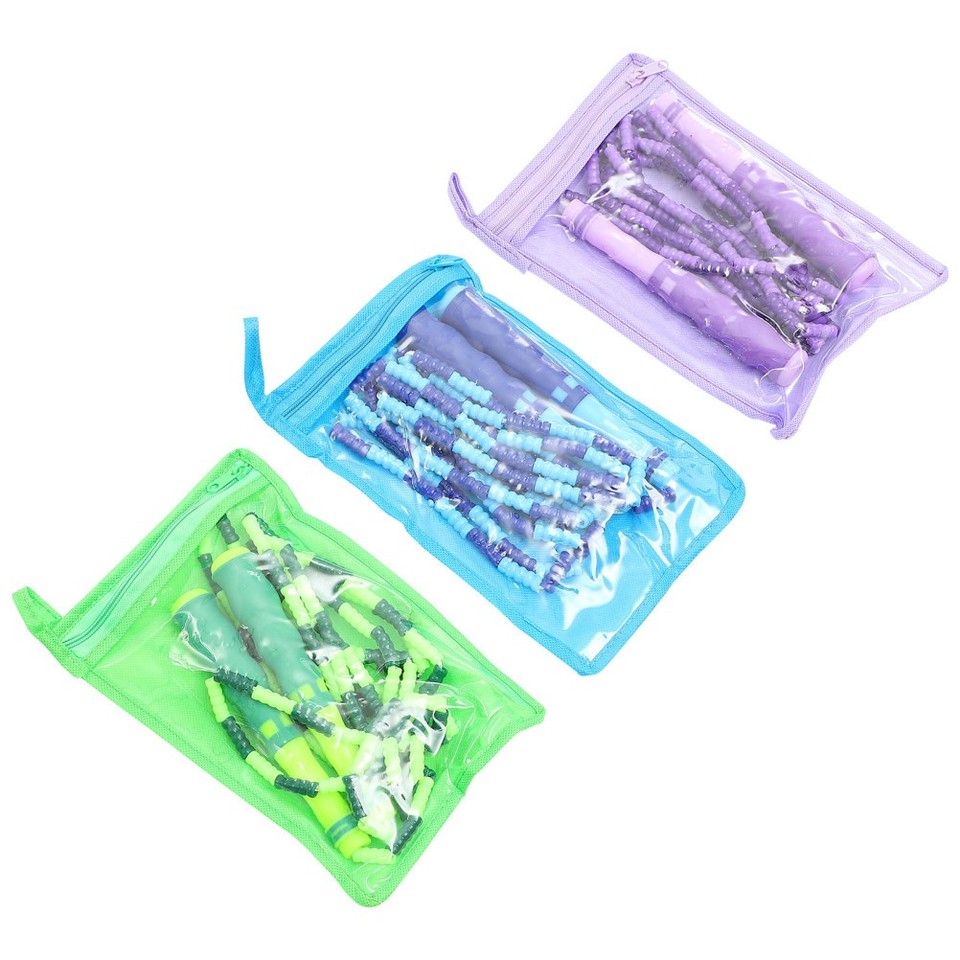 3Pcs Boy Girl Skipping Ropes Beaded Jumping Ropes for Fitness Training ...