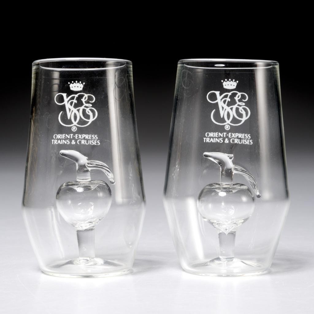 VSOE Venice Simplon Orient Express Hand Blown Apple Shot Glass Pair ...