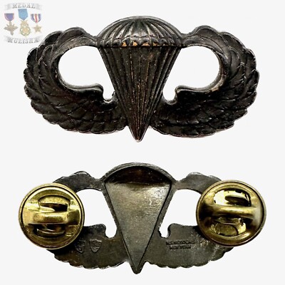 VIETNAM WAR US ARMY JUMP WINGS PARACHUTE BADGE MEYER NEW YORK 22M ...