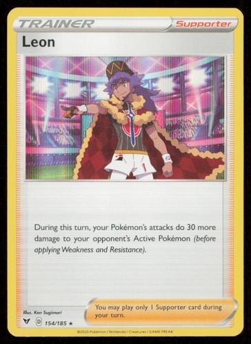 Leon 154/185 Holo Rare - 2020 Pokemon Vivid Voltage NM | eBay