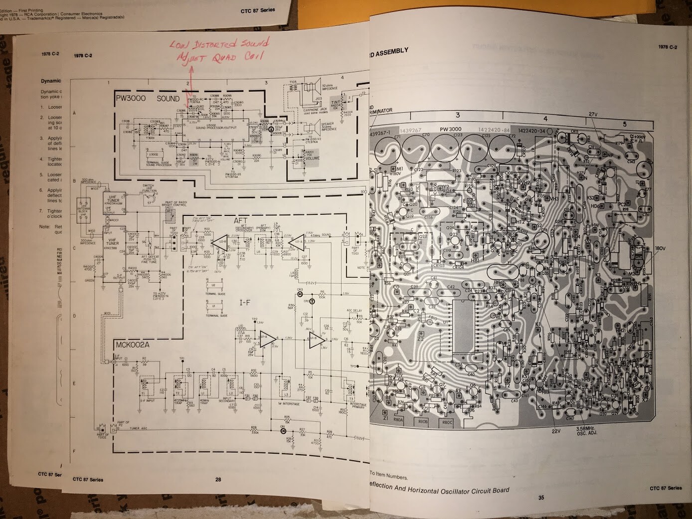 RCA TV Service Data 1978 C-2,S3 & S4 Chassis CTC87 Series | eBay