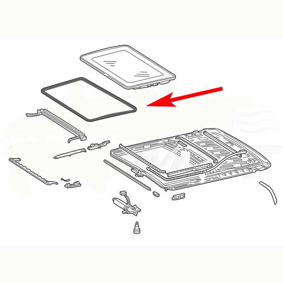 Fits 10-19 E Class, GL Class, GLS Class & M Class Sunroof Roof to Glass ...